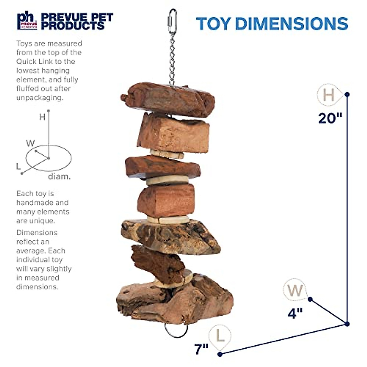 Prevue Pet Products Naturals Physical & Mental Munch 'n' Crunch Bird Toy 62822