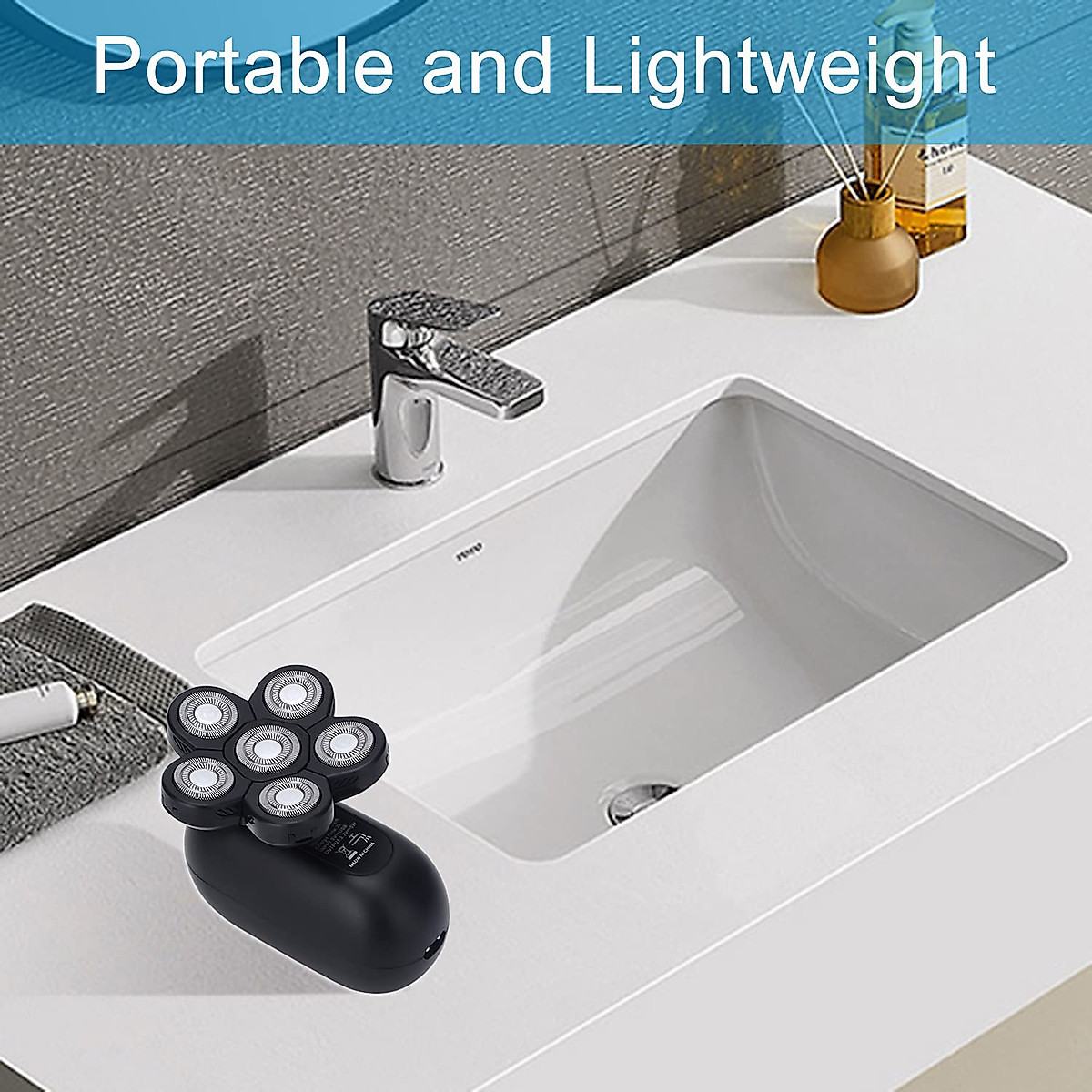 Electric Shaver for Men 6 in 1 Rotary Cordless Rechargeable Shaver Grooming Kit Multifunctional Electric Razor Wet & Dry Razor for Men Electric Razor