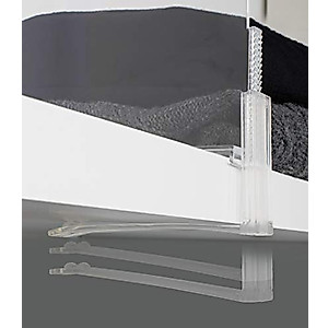Richards Acrylic Closet Shelf Divider and Separator 4 Pack- Great for Storage and Organization in Bedroom, Bathroom, Kitchen and Office Shelves, Clear