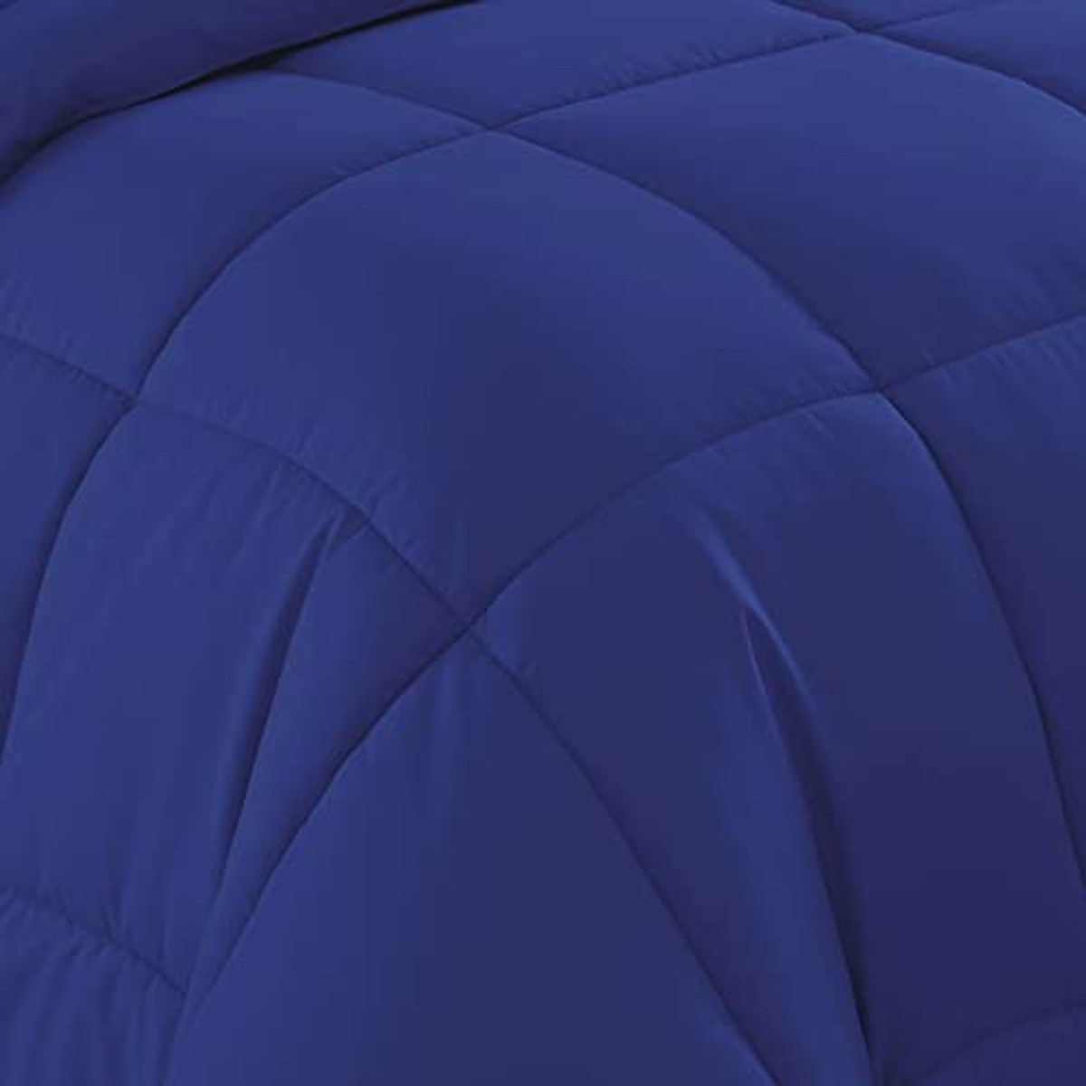 Sweet Home Collection 7 Piece Comforter Set Bag Solid Color All Season Soft Down Alternative Blanket & Luxurious Microfiber Bed Sheets, Royal Blue, Twin XL