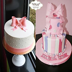 Anyana ribbon bowknot bow tie cutter set cookie impression mold plastic cutter fondant sugar paste cutter gum paste Modelling Tools for Cake Cupcake Toppers Decoration Pack of 3