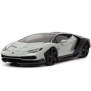 Lamborghini Centenario Gray and Matt Black Hyper-Spec Series 1/24 Diecast Model Car by Jada"""
