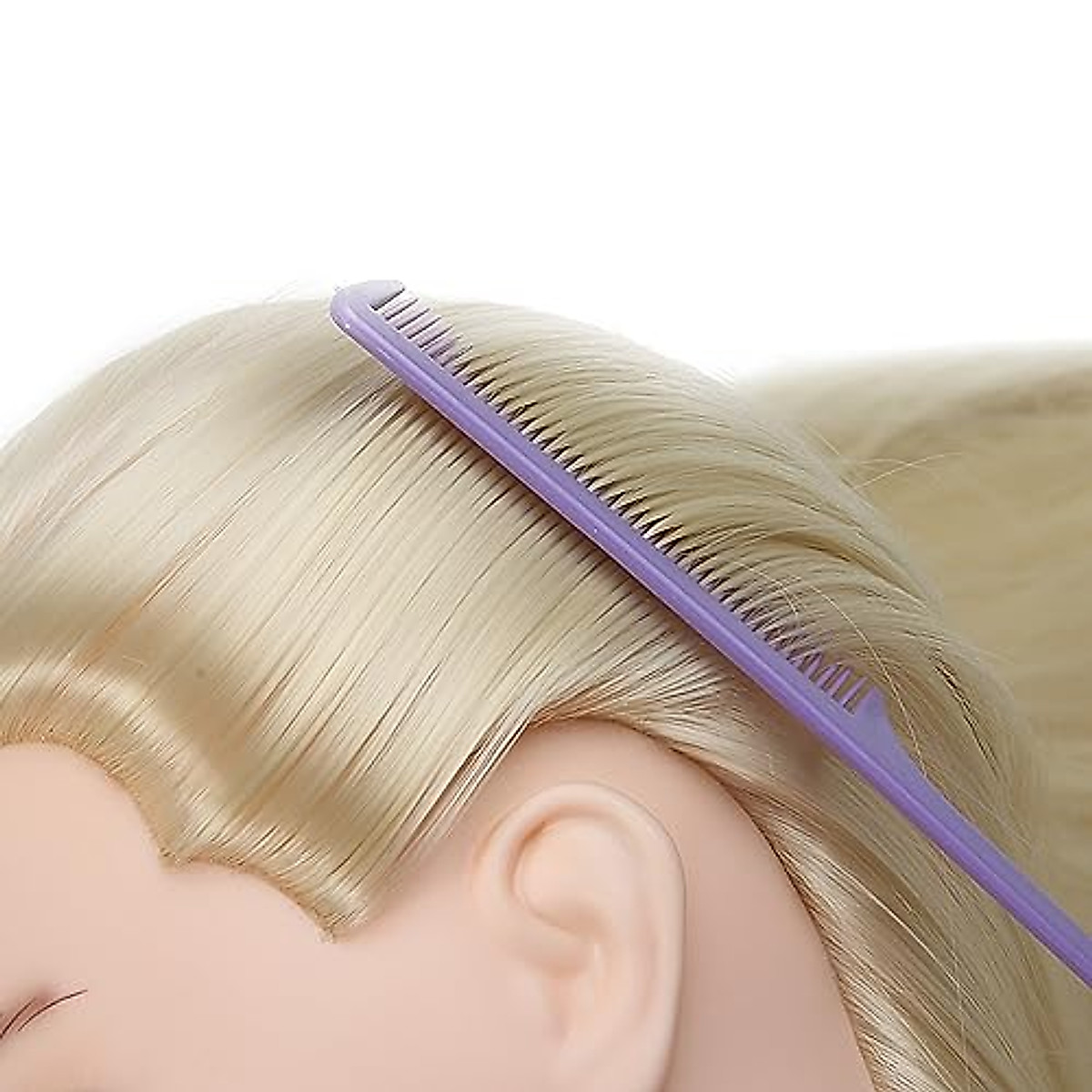 Armmu 28"-30" Long Synthetic Hair Mannequin Head Hairdresser Practice Training Head Cosmetology Manikin Doll Head with 9 Tools and Clamp - 613