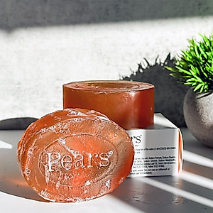 Pears Soap, Face & Body Soap, Amber – Pure & Gentle Transparent Bar Soap, Moisturizing Glycerin Soap with Natural Oils for Pampered, Glowing Skin, 4.4 Oz (Pack of 24)