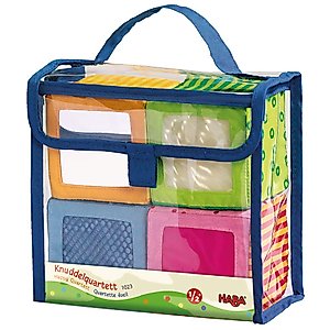 HABA Happy Quartett - 4 Soft Blocks Each with a Unique Sound and Texture for Ages 6 Months and Up