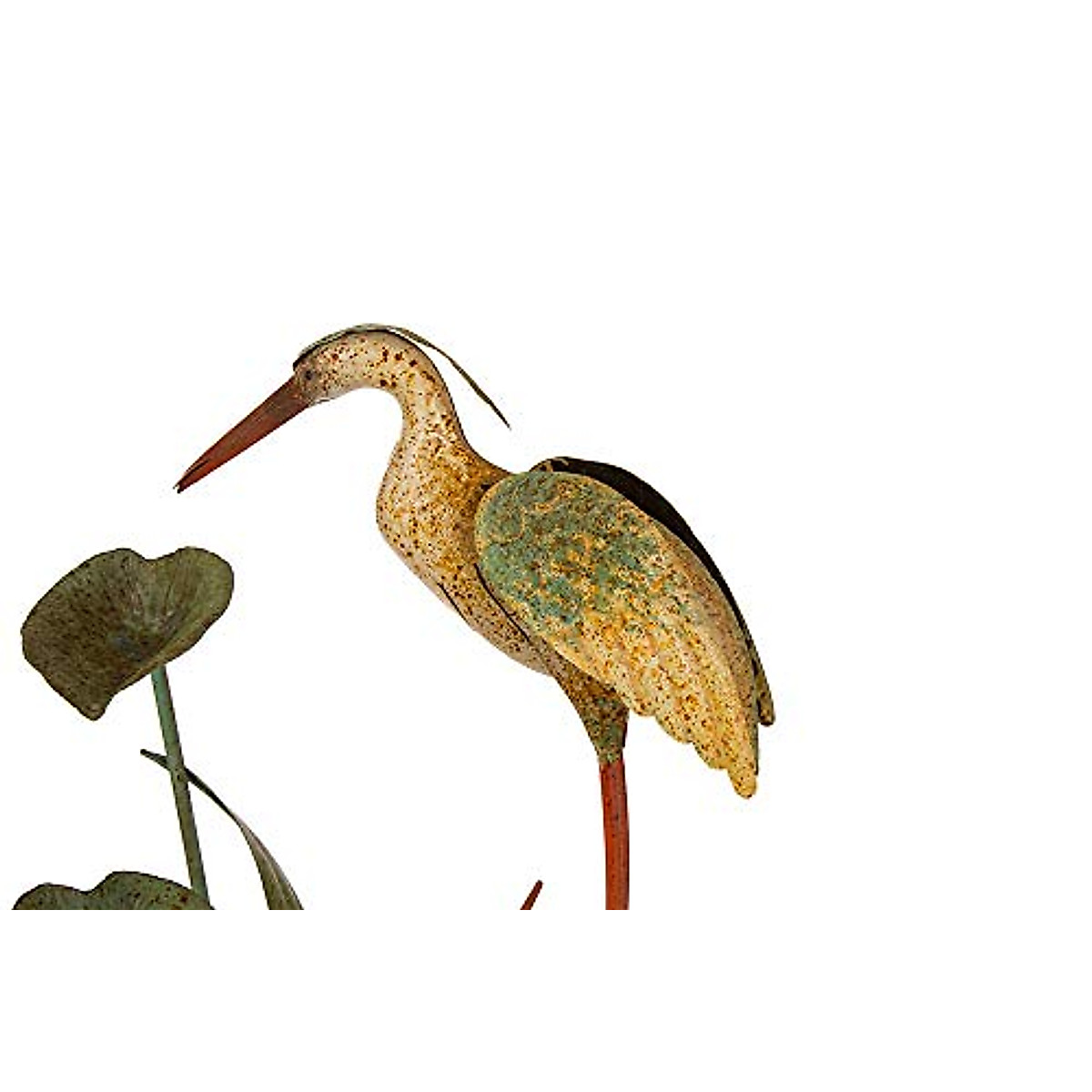 Glitzhome 37" H Garden Waterfall Fountains with Pump, Antique Green Metal Pelican Tiered Outdoor Cascading Floor-Standing Water Fountain for Porch Deck Patio Backyard Home Art Decor