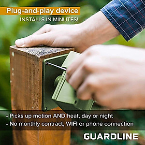 Guardline 1320 Foot Long Range Wireless Driveway Alarm [1 Motion Detector Alarm Sensor & 1 Receiver] Weatherproof Outdoor Security Alert System for Home & Property
