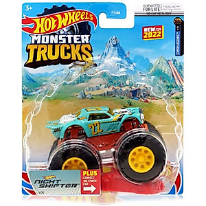 Monster Trucks Night Shifter with Connect and Crash car, 1:64 Scale diecast Truck