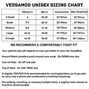 Sporteer VersaMod Running Belt, Workout Waist Pack, Travel Money and Passport Belt for Smartphones and Personal Items (Large, Black)