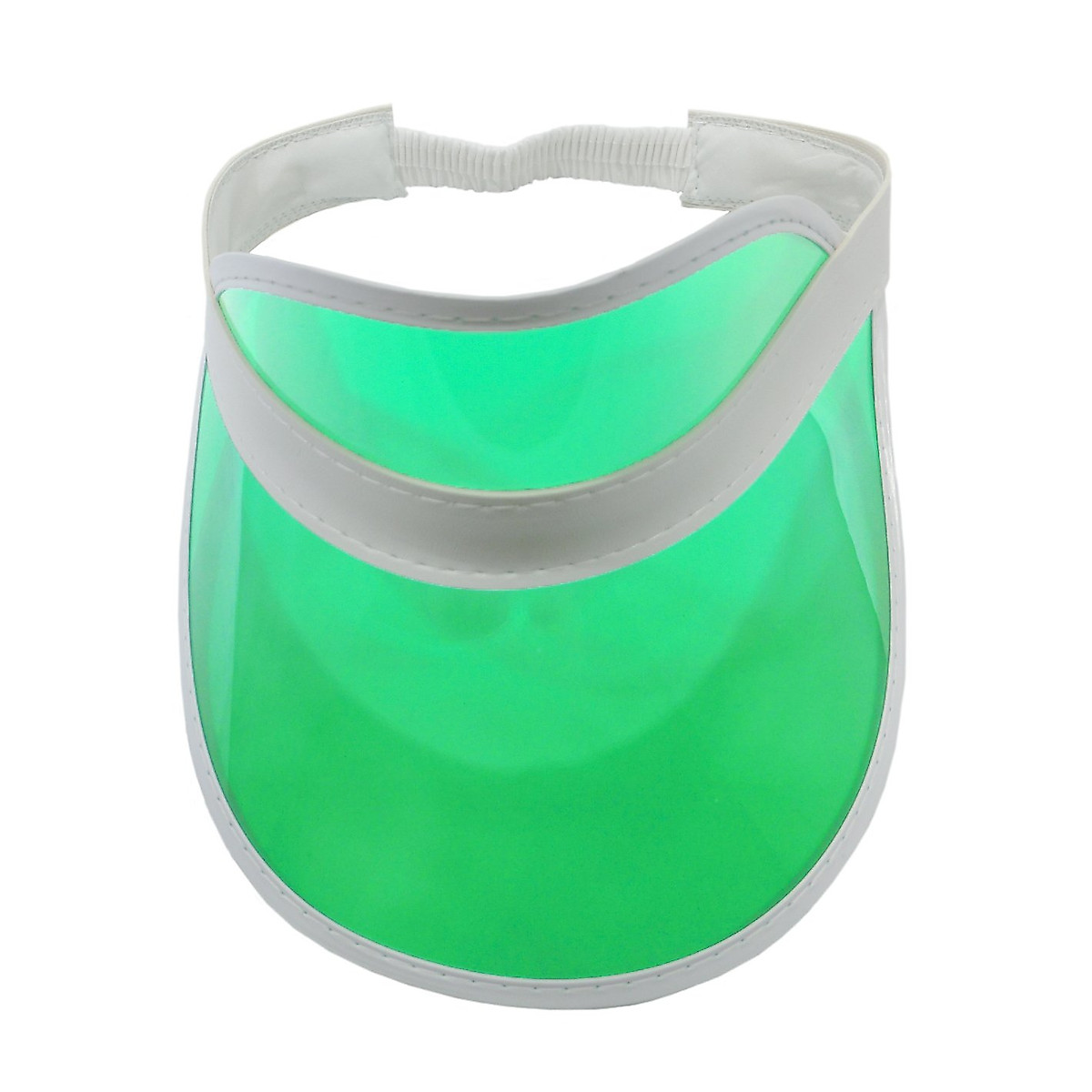 Nicky Bigs Novelties Clear Colored Plastic Sun Visor Tennis Beach Bingo Vegas Dealer Golf Casino Hat