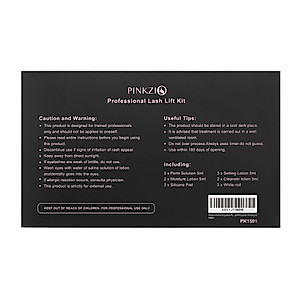 PINKZIO Lash Lift Kit, Professional Eyelash Perm Kit, Safe Perming Wave, Semi-Permanent Lash Curling for Salon