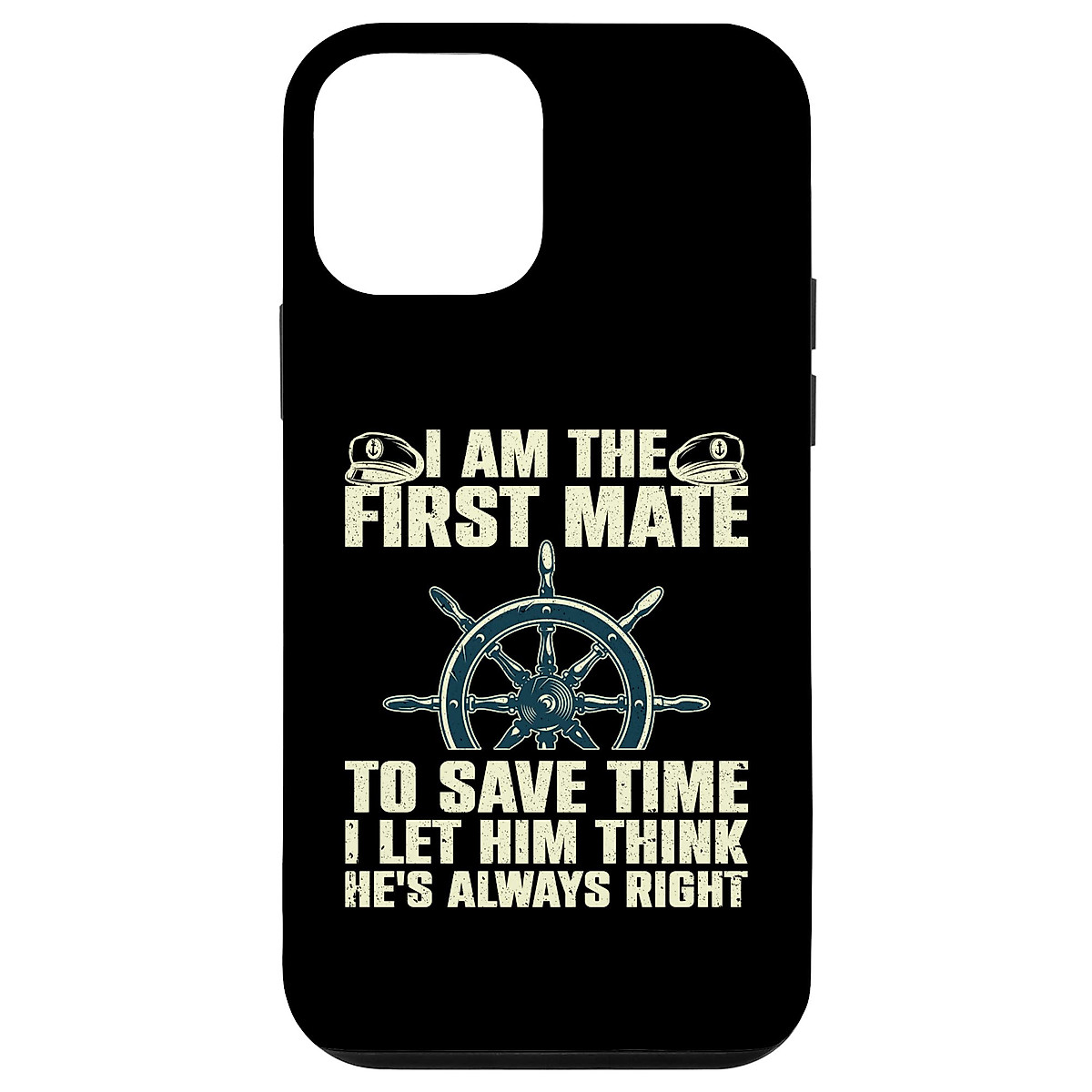 iPhone 12 mini Funny First Mate For Men Women Pontoon Boat Captain Boating Case