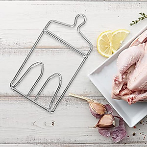 Happyyami Chicken Hanger for Slaughter Stainless Steel Poultry Hook Meat Hanging Hooks for Pork Poultry Duck Meat Processing Equipment