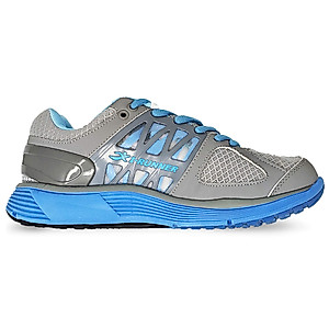 I-RUNNER Woman Eliza Grey/Blue Leather/Mesh 9.5 X-Wide (2E) US