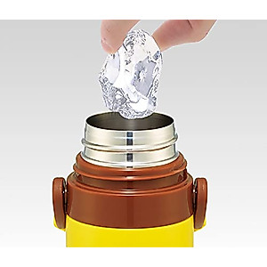 Skater SKDC4-A Children's 2-Way Stainless Steel Water Bottle with Cup, Pikachu, 21 Face, Pokemon, 15.2 fl oz (430 ml)