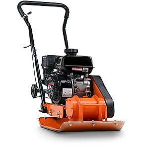 SuperHandy Plate Compactor Rammer 7 HP Gas Engine 4200-Pounds of Compaction Force Rammer Jumping Jack Tamper 20 × 15 Inch Plate for Paving Landscapes Sidewalks Patios EPA/CARB Compliant