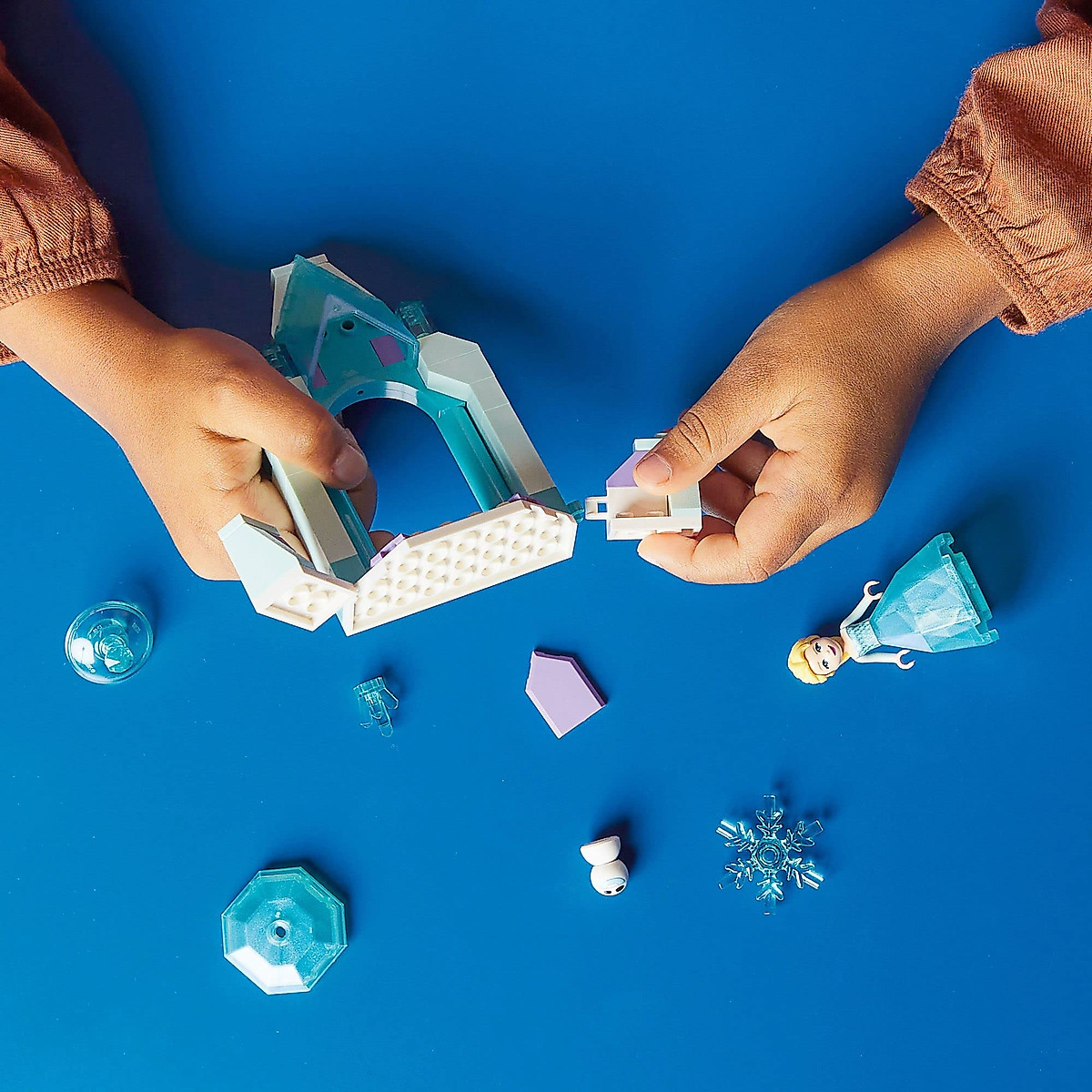 LEGO Disney Elsa's Castle Courtyard 43199 Building Set, Disney Frozen Ice Castle with Princess Elsa Mini Doll Figure, Disney Princess Toy Set for Kids Age 5+, Great Gift for Birthday or Any Time