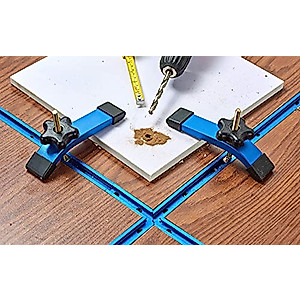 HOTTARGET Aluminum T-track Hold Down Clamps,6-3/8"L x 1-1/4"Width-Woodworking and Clamps (T-track Hold Down Clamps 2pk)