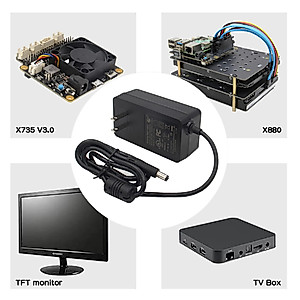 Geekworm DC 12V 5A 60W Power Adapter | UL Listed | AC 100-240V | DC 5521 Jack | for Raspberry Pi X735 V3.0/X885/X729/X1202/X1203/X1009/X-UPS1/LED Strips/3D Printer/Security Cameras/Audio Amplifier