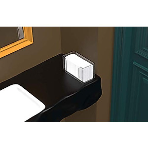 Cq acrylic Countertop Paper Towel Dispenser,Folded Paper Towel Holder,Clear Guest Towel Napkin Holder, Suitable for Z-fold, C-fold or Multi-Fold Paper Towels,Pack of 1