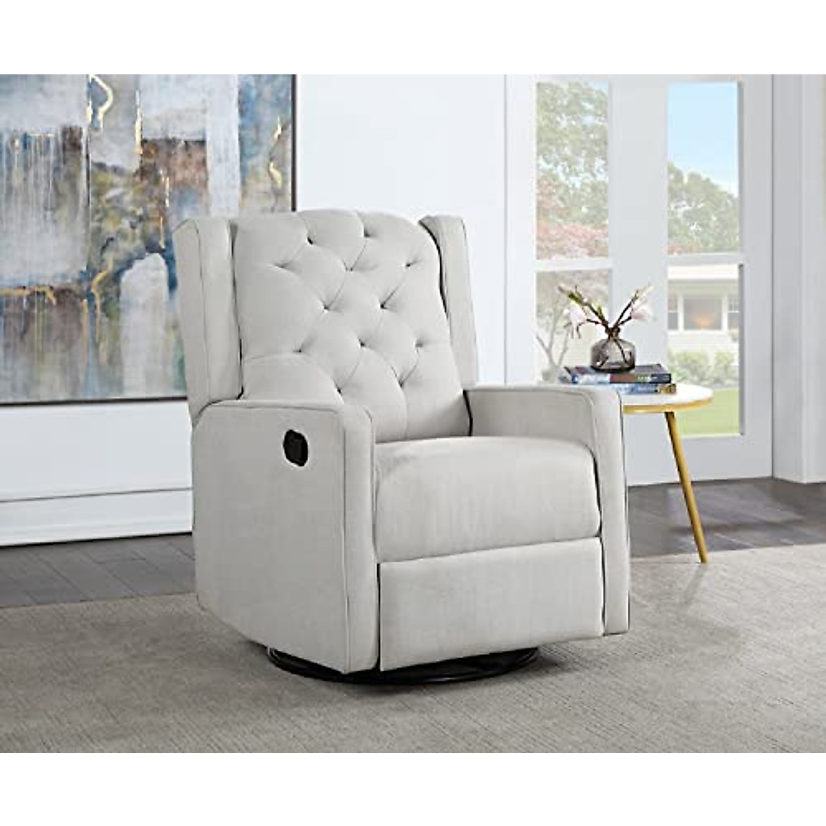 AFG Baby Furniture Ava Swivel Glider Recliner, Gray