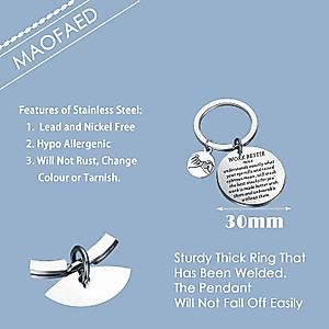 MAOFAED Work Bestie Gift Work Bestie Keychain Coworker Gift Best Friend Gift Work Friend Gift for Her (work bestie noun)