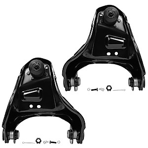 Detroit Axle - 4pc Front End Control Arms Kit for Chevy S10 Blazer GMC S15 Jimmy Sonoma Syclone Typhoon Oldsmobile Bravada, 2 Upper Control Arms w/Ball Joint 2 Wheel Bearing Hubs Replacement