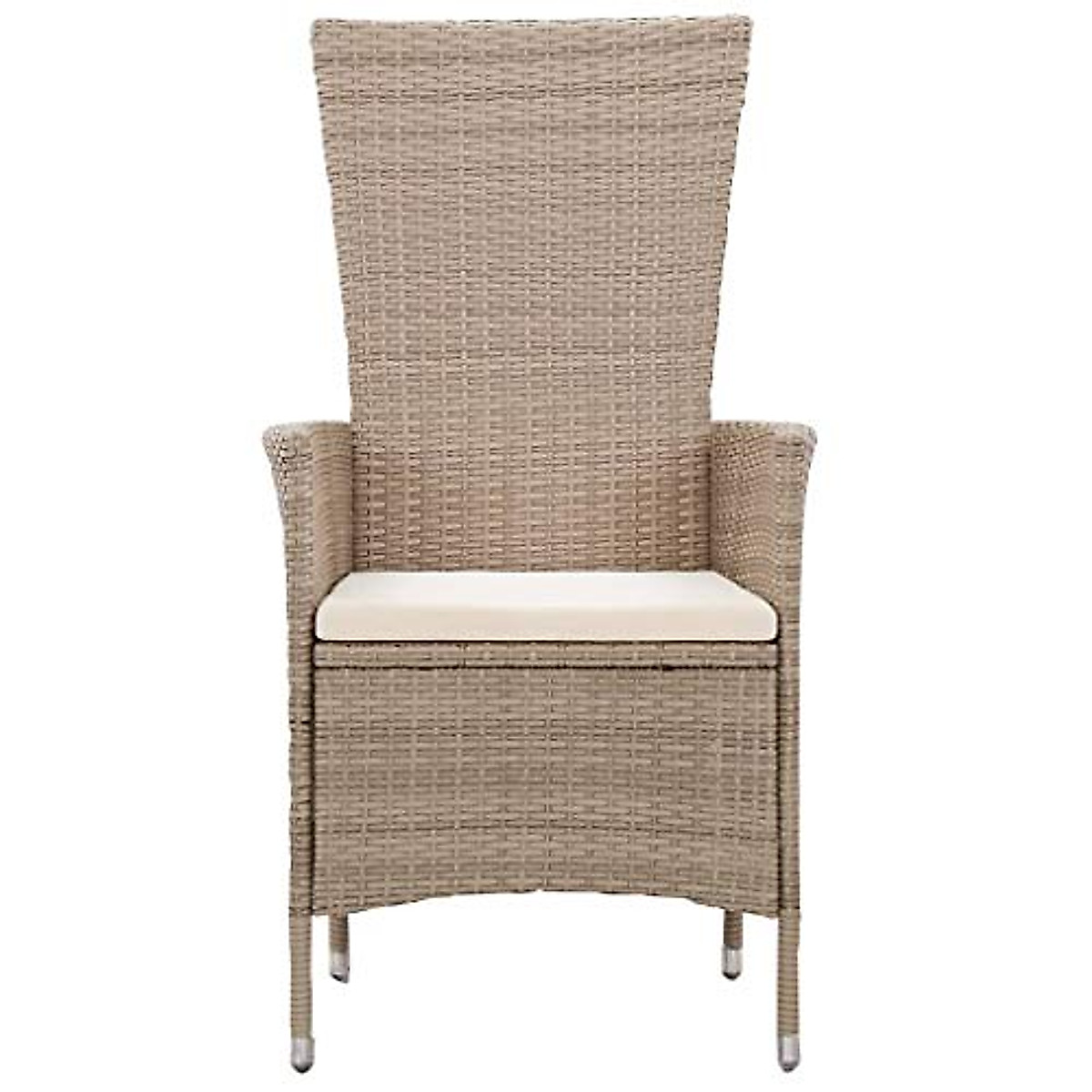 YUHI-HQYD 5 Piece Patio Dining Set,Balcony Bar,Party Furniture,Comfortable Casual Furniture,Adjustable Backrest,Suitable for Balcony, Deck, Backyard, Patio, Garden, Poolside, etc. Beige