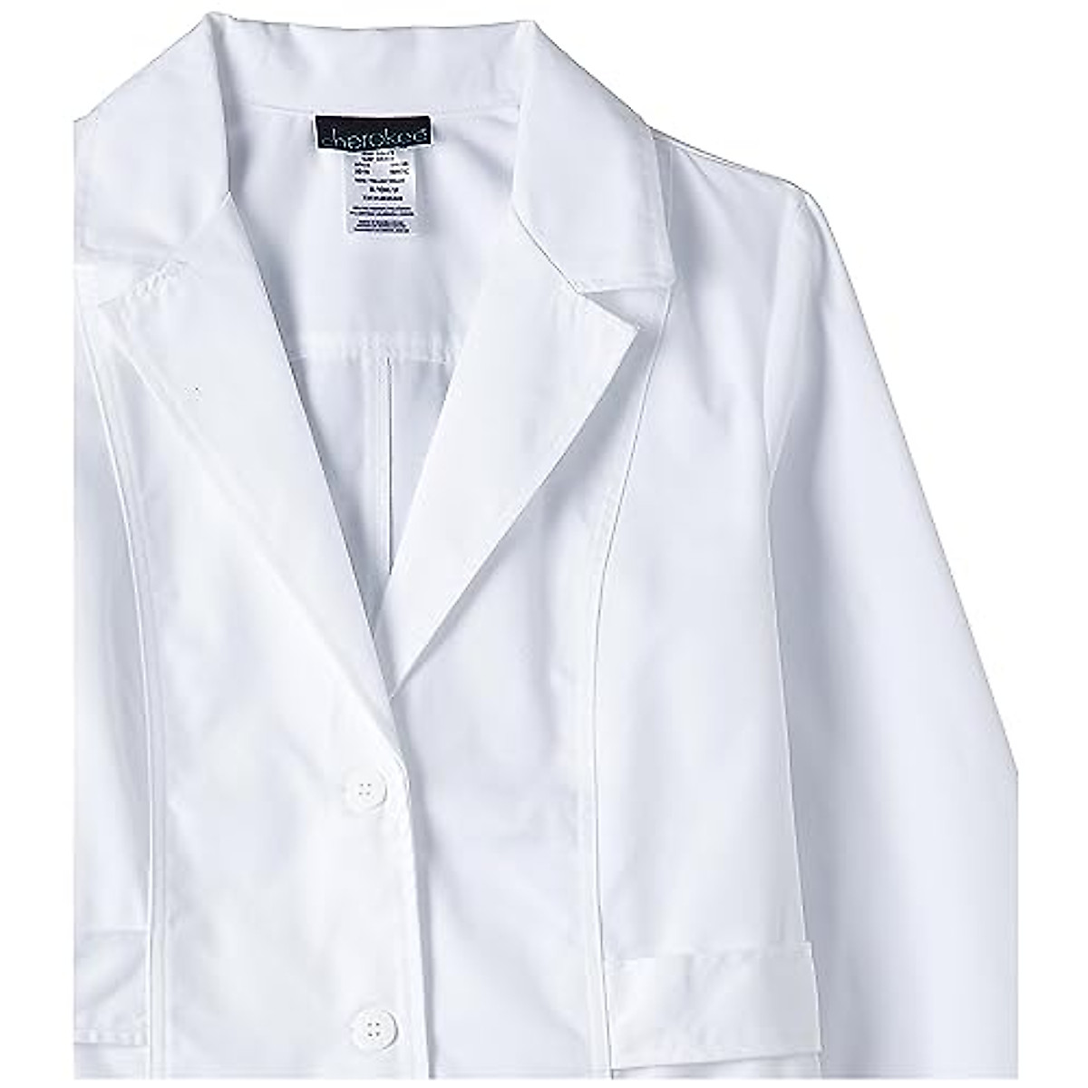 Cherokee 30" Twill Lab Coat, Consultation Coat, White Lab Coats for Women 2316, M, White