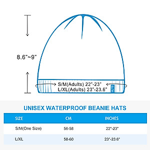 DexShell Waterproof Beanie Hat Acrylic Outer Membrane Lined Fleece Liner for Men and Women, Black Solo, S/M (56-58cm)