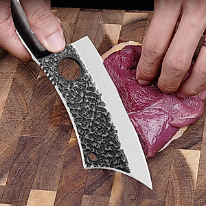 DRAGON RIOT Viking Knife Butcher Knife Meat Knife Outdoor BBQ Camping Knife