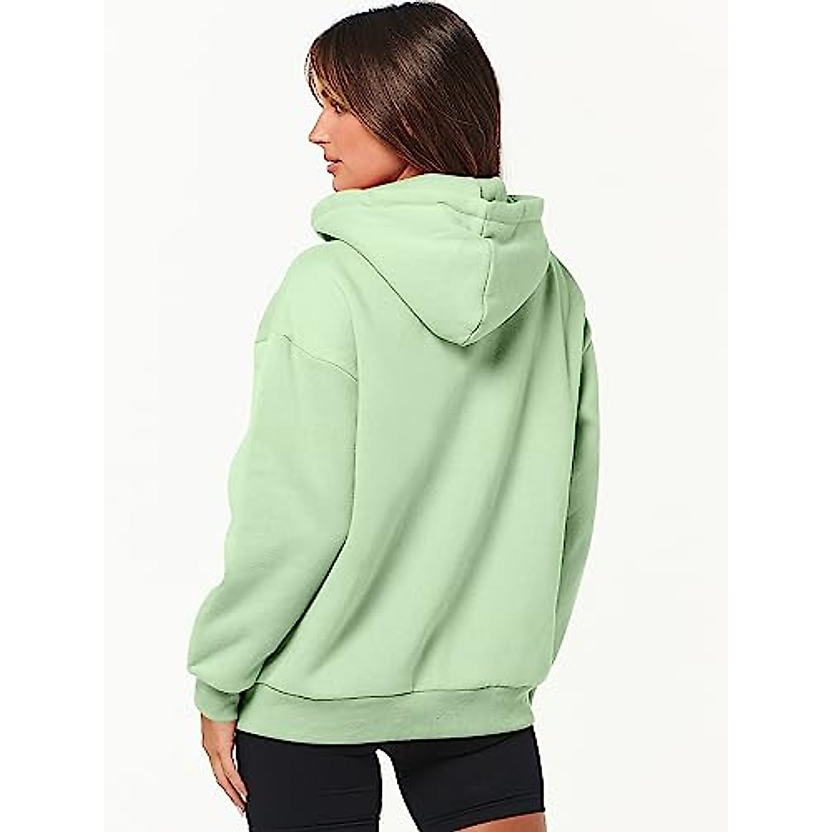 Prinbara Women's Cute Tops 2023 Outfits Teen Girl Jacket Sweater Long Sleeve Sweatshirts Casual Tops Zip Up Trendy Clothes Light Green 9PA89-doulv-L