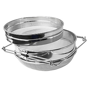 VIVO Stainless Steel Honey Strainer Double Sieve, Bee Keeping Equipment Filter BEE-V101H