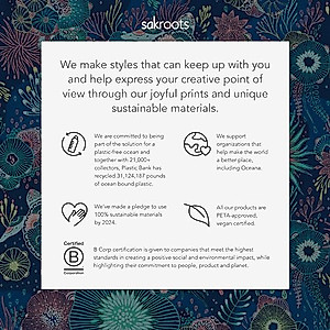 Sakroots Roma Shopper in Crochet & Coated Canvas, Dual Shoulder Straps, Violet Tapestry World