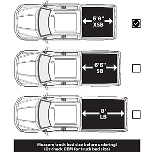 LEER ROLLITUP | Compatible with 2015-2023 Ford F-150 with 5.6' Bed | Soft Roll Up Truck Bed Tonneau Cover | 4R112 | Low-Profile, Sturdy, Easy 15-Minute Install (Black)