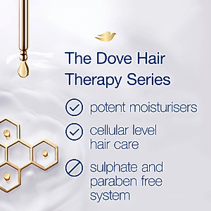 Dove Hair Therapy Shampoo for Damaged Hair Breakage Remedy Hair Shampoo with Nutrient-Lock Serum 13.5 fl oz