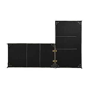 Jennifer Taylor Home S66101-R-U024 Sofa Sectional, Dove Gray Faux Leather