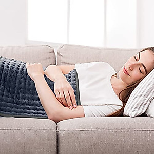 DAILYLIFE Heating Pad 20"x24" for Pain Relief, Microplush Electric Heating Pads with 6 Heat Settings, Fast-Heating Technology, Auto Shut Off, Great for Back, Neck, and Cramps, Deep Blue