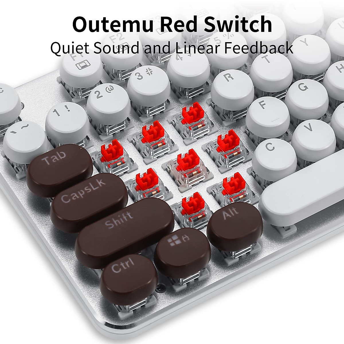 Z-66 Mechanical Gaming Keyboard, Rainbow LED Backlit, Fashionable PBT Keycaps, TKL 87Keys for Windows PC Gamer and Office (Red Switch)