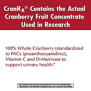Nature's Way CranRx Gummies Urinary Health* BioActive Cranberry +, D-Mannose +, Vitamin C, 50 Gummies