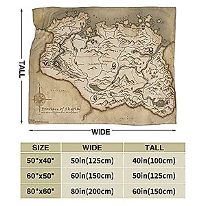 Map Fleece Blanket Ultra-Soft Micro Blankets for Couch Bed Beach Camping Or Travel Soft and Warm Throw Blanket (80"x 60") Queen-Size for Adults Man Women