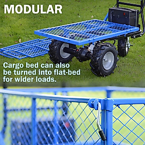 G GreatCircleUSA Mini Wood Chipper Shredder Mulcher & Landworks Utility Cart Hand Truck [Bundle Deal]