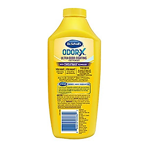 Dr. Scholl's Odor-Fighting X Foot Powder, Yellow, 6.25 Ounce (Pack of 3)