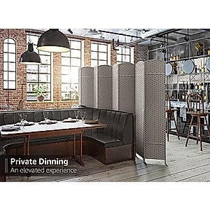 Sorbus 8 Panel Room Divider 6 ft. Tall - Privacy Screen, Extra Wide Double Hinged Panels, Mesh Hand-Woven Design, Partition Room Dividers and Folding Privacy Screens, Wall Divider for Room Separation