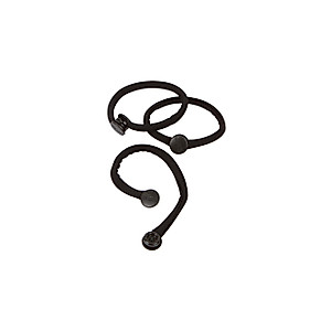 Snap Hair Ties for Thick, Natural, Curly Hair | No Slip, No Tension Pro Hair Tie | Strong Ponytail Holder (3 Pack, Black)