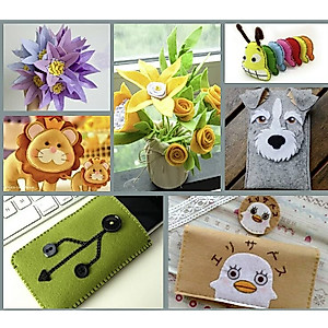 YYCRAFT 1 Yard Thick Soft Felt by The Yard Fabric 38 Inch Wide DIY Arts & Crafts Sewing-Snow White