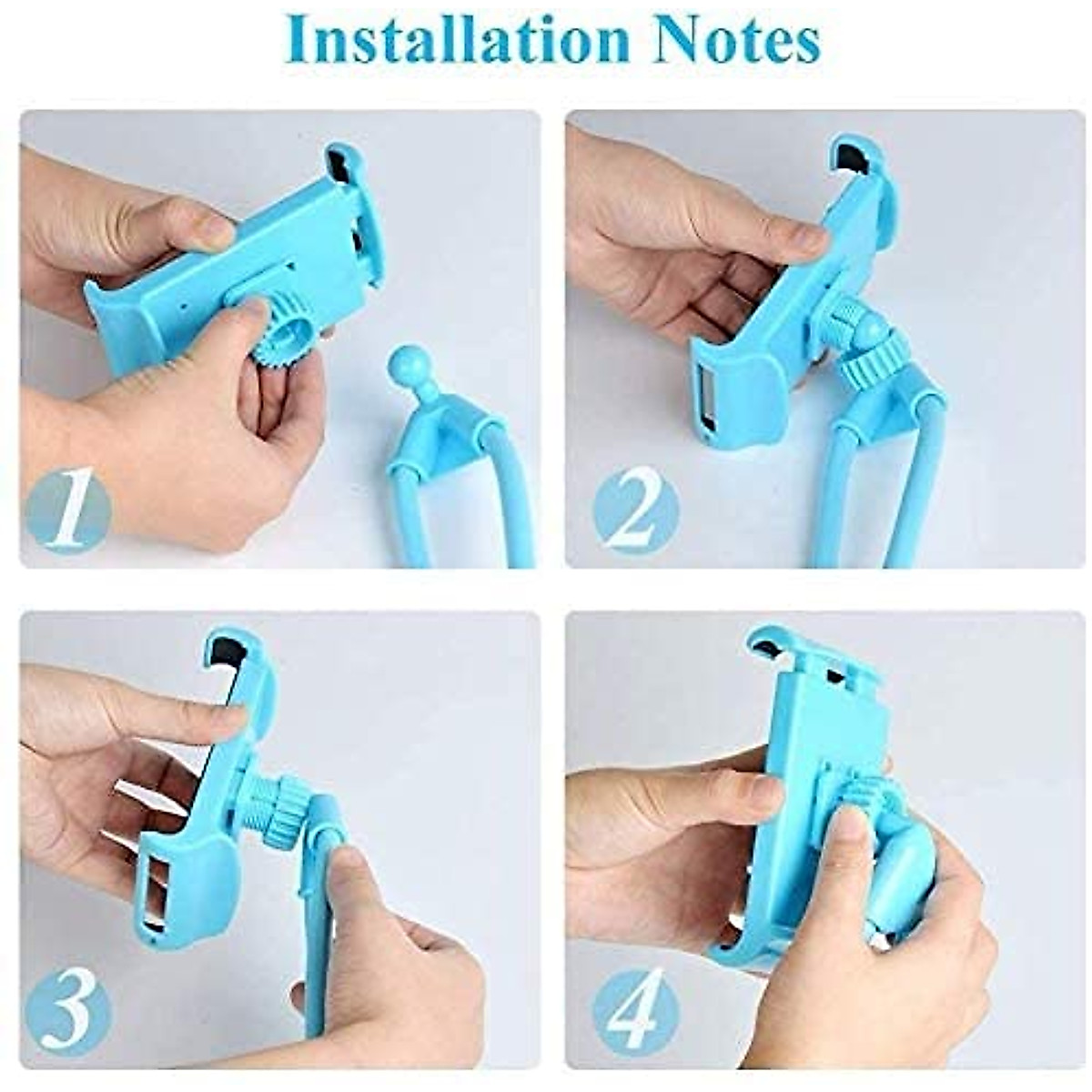 Lazy Cell Phone Mount Hanging on Neck, Airlxf Flexible Long Arms Stand Clip Holder Stand 360 Rotating DIY Free Rotating Multiple Functions for Desk Bed, Bike and Motorcycle (Black), 70cm