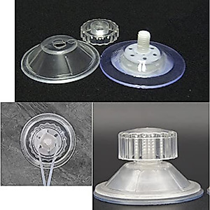 YHXiXi 12PCS Adjustable Strong Suction Cup Nut Accessories Suction Cups Strong Suction Pads with Screw Nuts Clear Hand-tightened Adjustable Plastic Sucker Holders