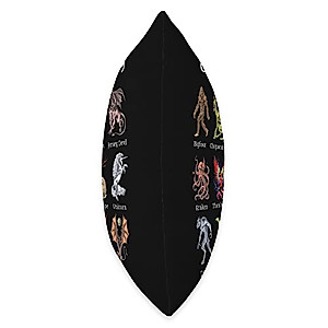 Cryptozoology Cryptid Fantasy Creatures Clothing Cryptozoology Cryptid Creatures Fantasy Mythical Monsters Throw Pillow, 18x18, Multicolor