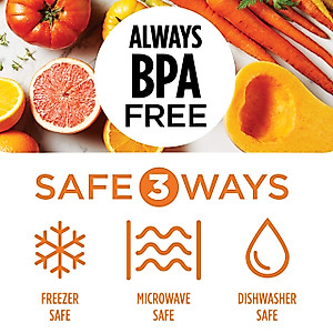 LOCK & LOCK Purely Better Tritan Container/Rectangle Food Storage Bin with Divider, 34 Ounce, Clear